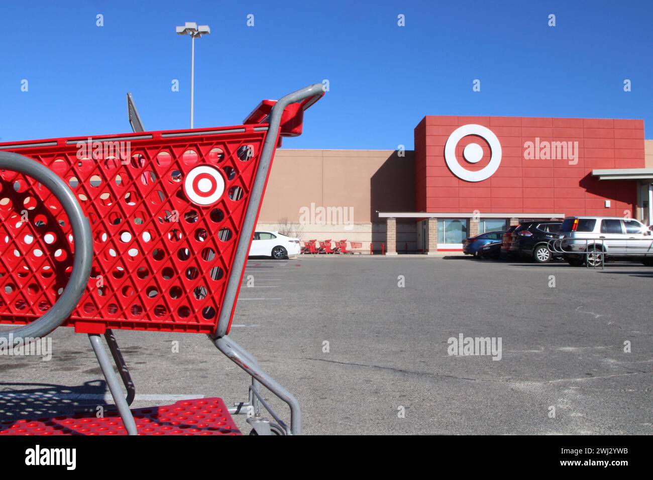 San Antonio, USA. 12th Feb, 2024. Exterior view, signage and a shopping ...