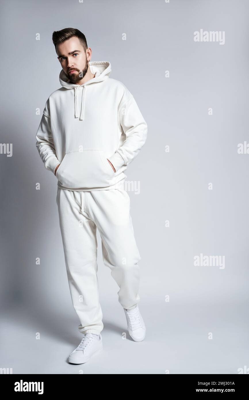 Man hoodie full body hi-res stock photography and images - Alamy
