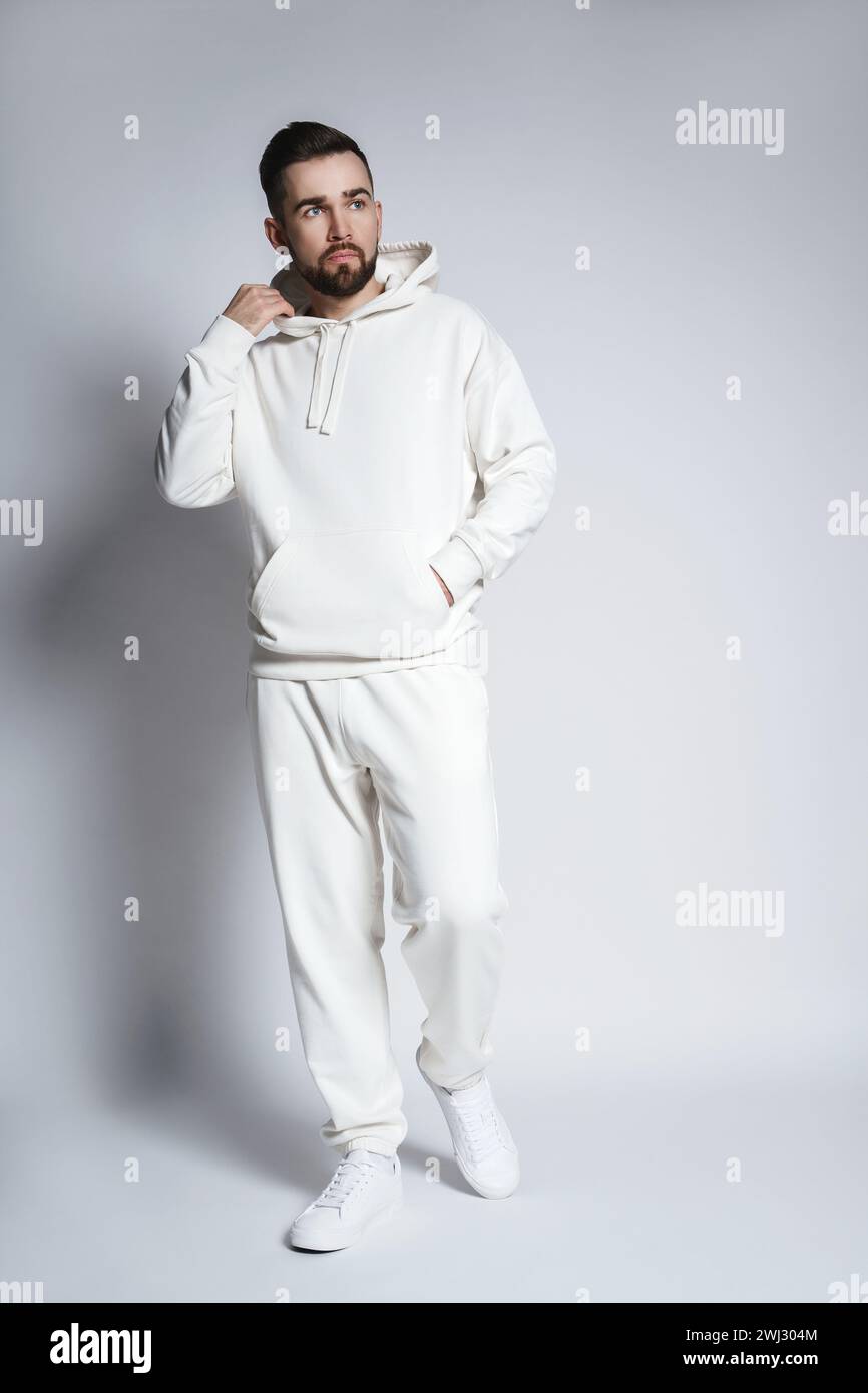 Man hoodie full body hi-res stock photography and images - Alamy