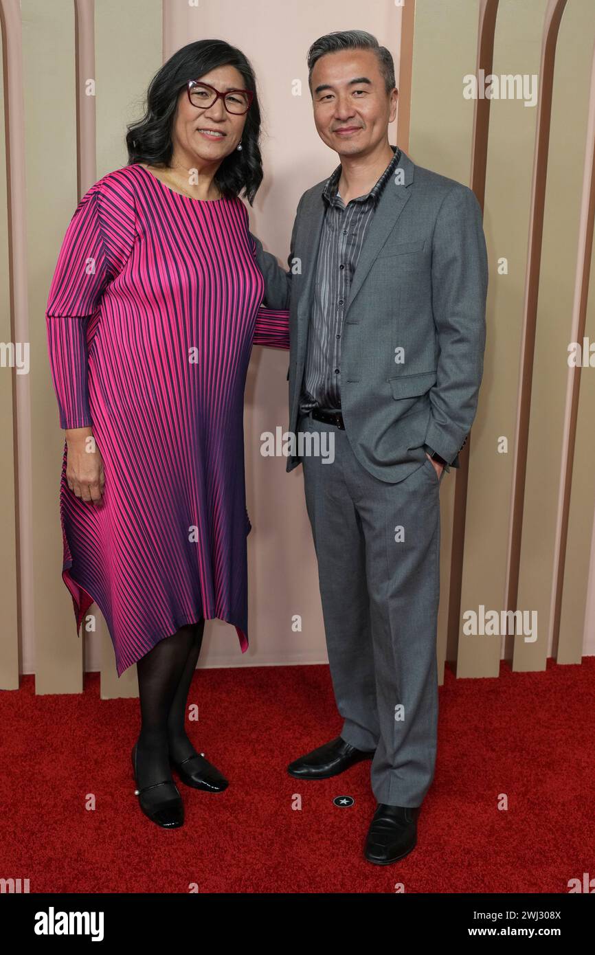Jean Tsien, left and S. Leo Chiang arrive at the 96th Academy Awards ...