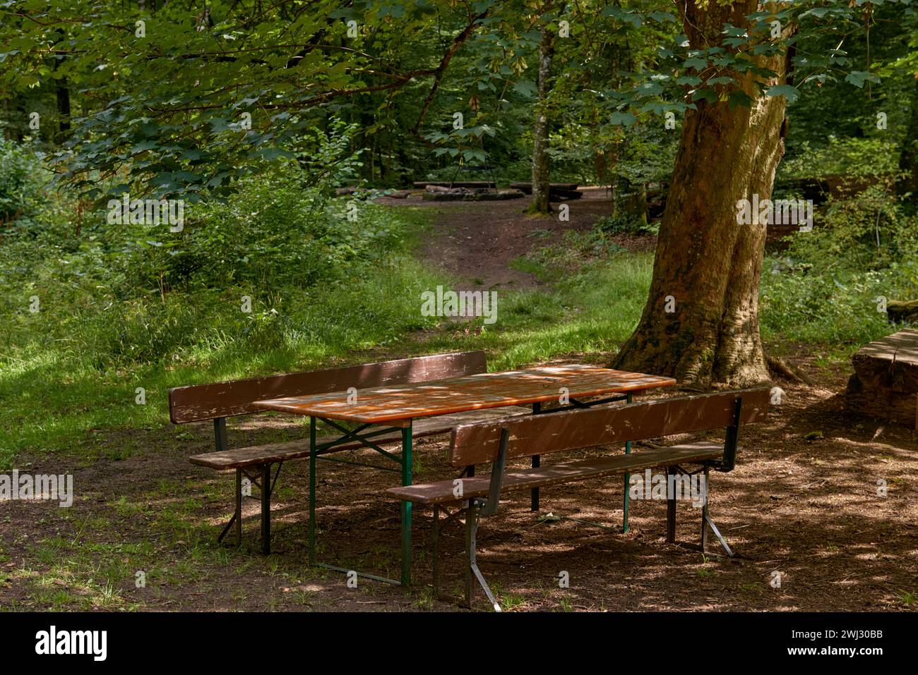 Idyllic Picnic Area At Urach Waterfall Cascade “Uracher Wasserfall ...