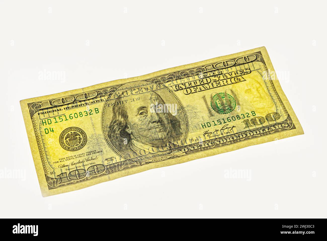 100 dollar bill watermark hi-res stock photography and images - Alamy