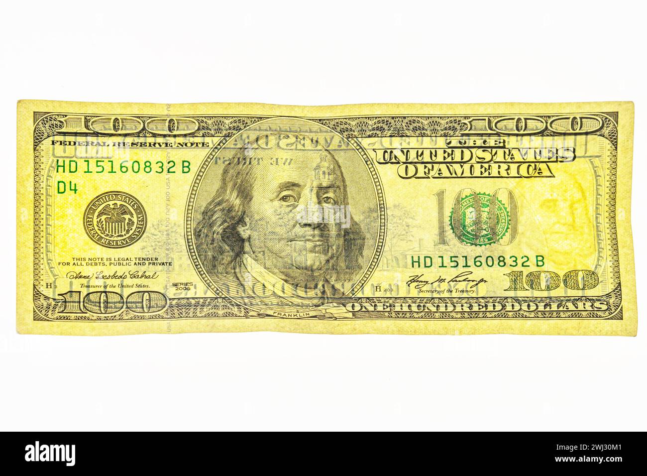 100 dollar bill watermark Cut Out Stock Images & Pictures - Alamy
