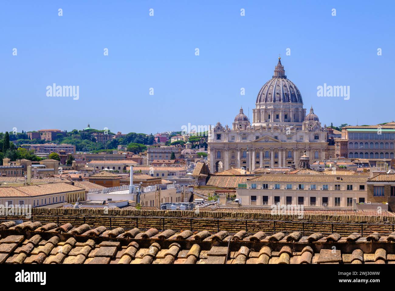 Rome skyline st peter basilica vatican hi-res stock photography and images - Alamy