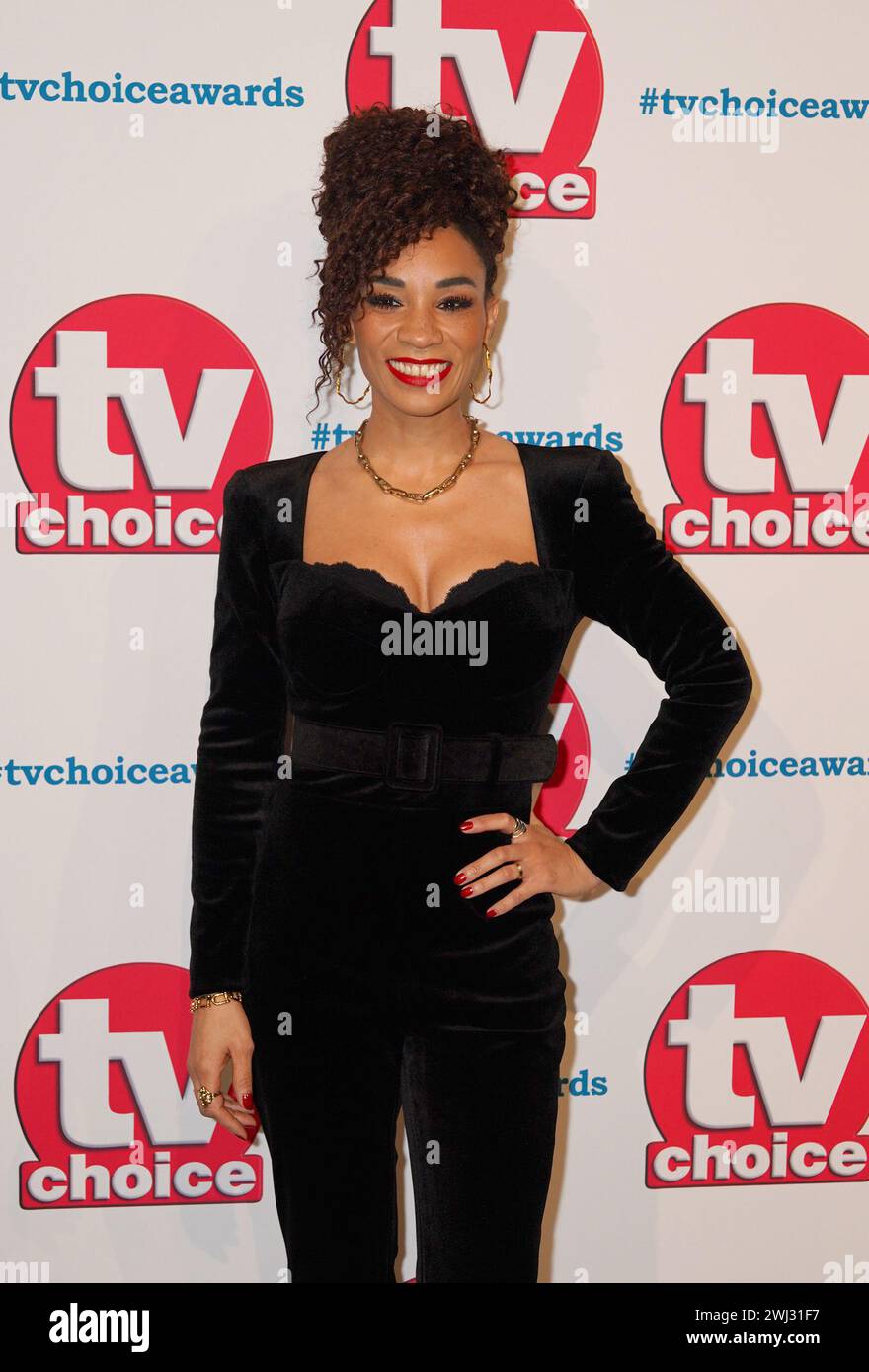Michelle Ackerley attending the TV Choice Awards at the London Hilton ...