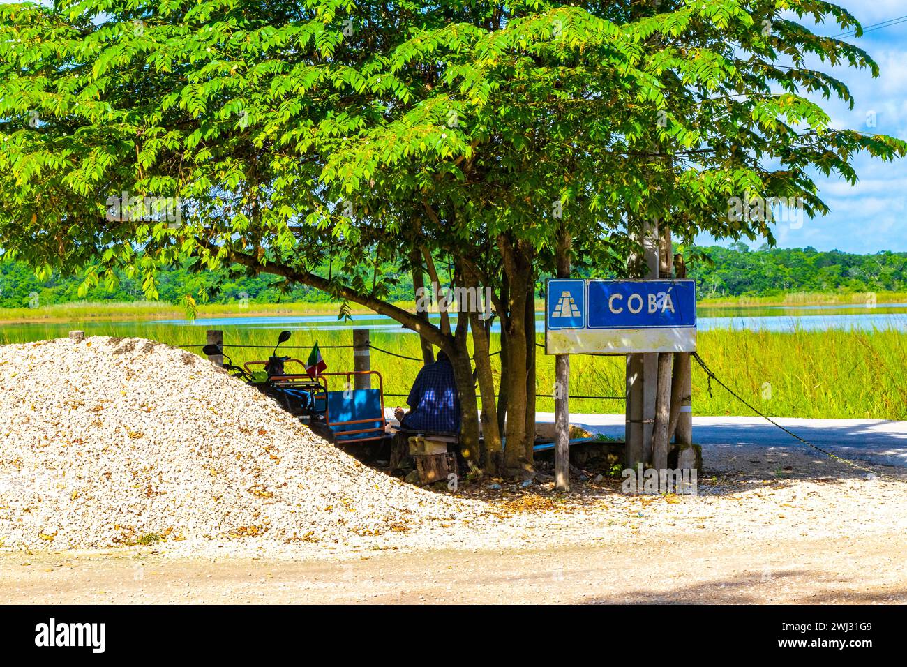 Coba Maya Ruins the ancient buildings and pyramids entrance welcome ...