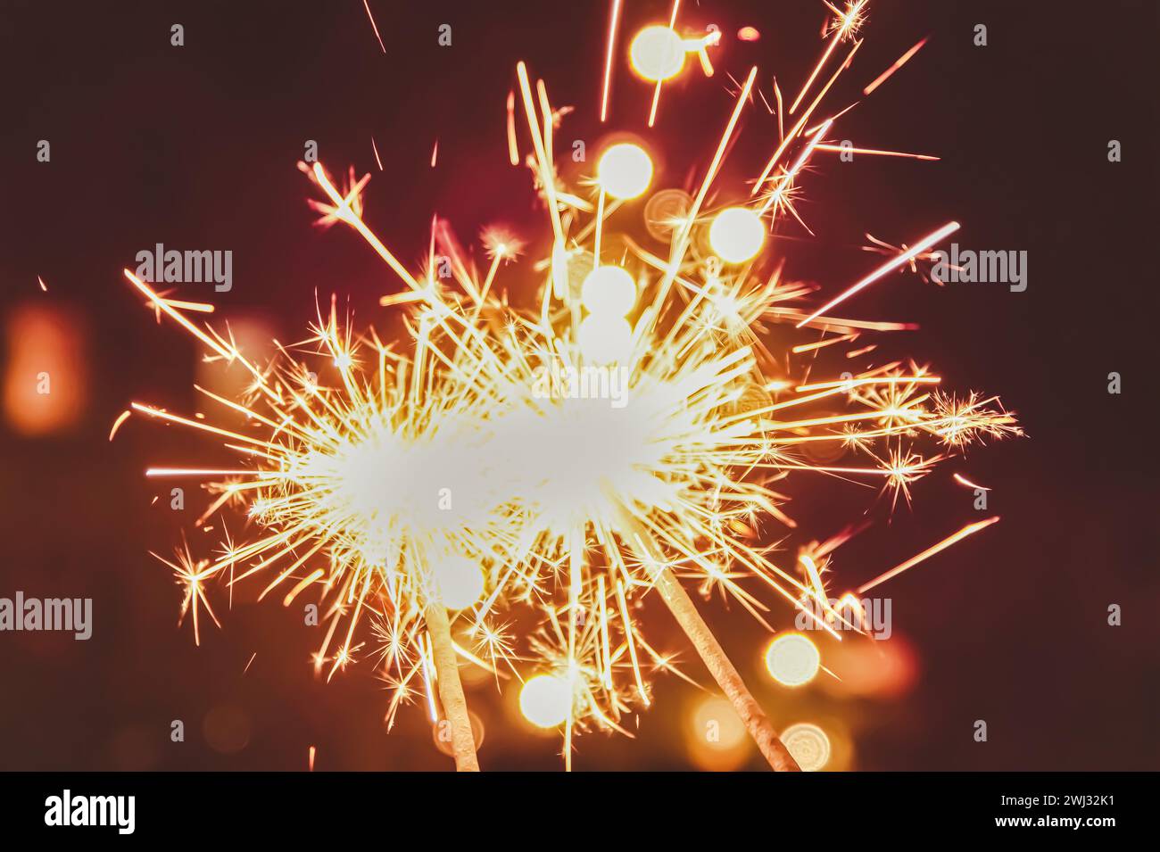 New year sparkler, fireworks. burning sparkler firework. Happy new year ...