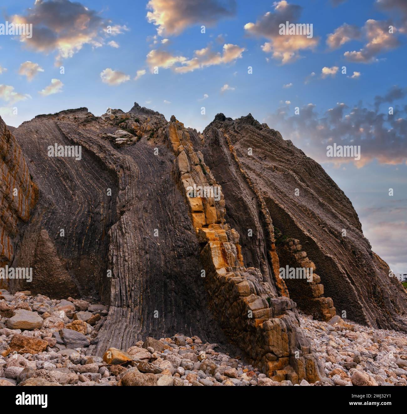 Rock on Portio Beach Stock Photo - Alamy