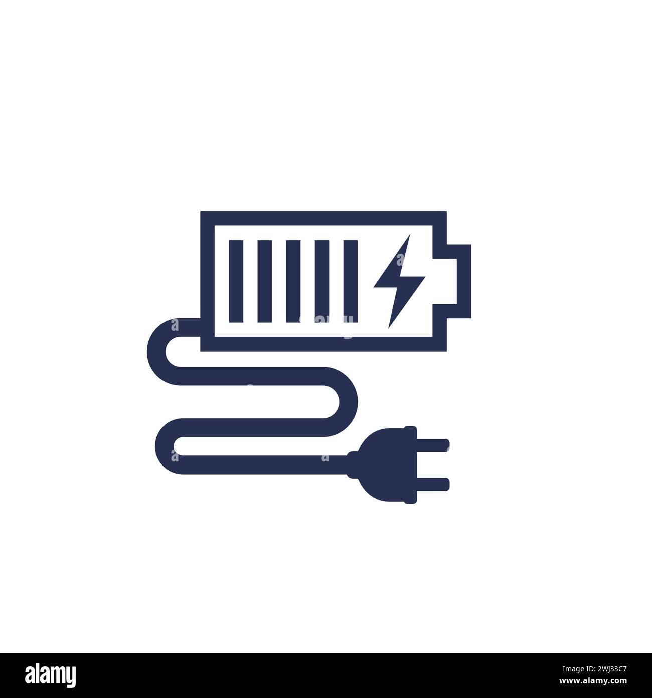 battery and electric plug icon Stock Vector Image & Art - Alamy