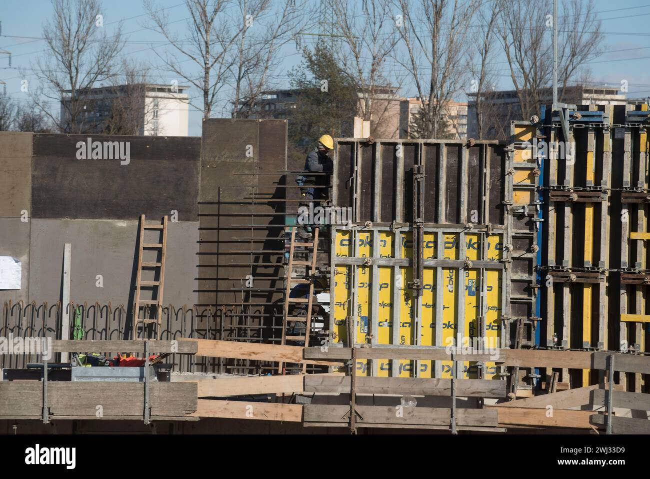 Doka formwork on the construction side Stock Photo - Alamy
