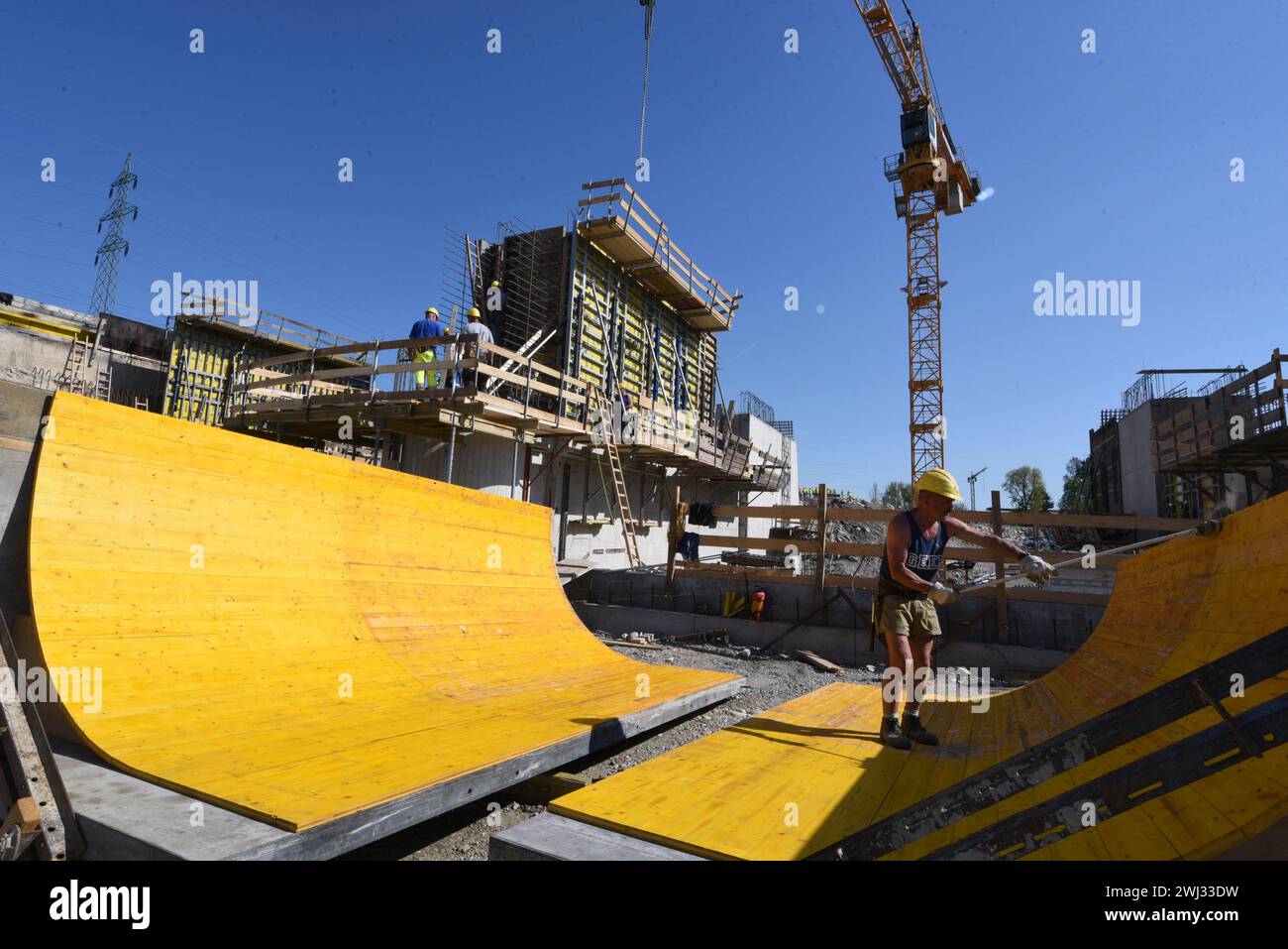 Doka formwork on the construction side Stock Photo - Alamy