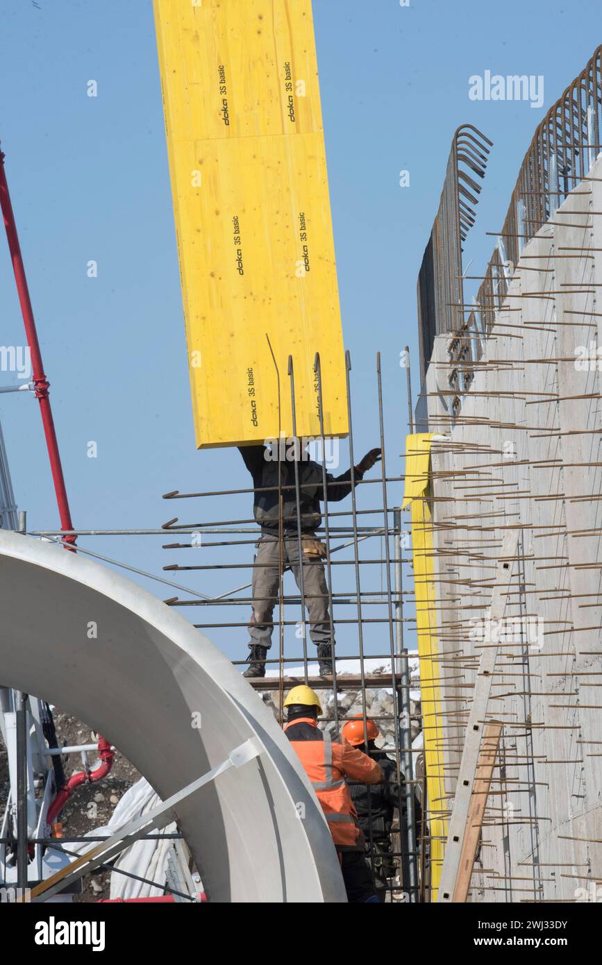 Doka formwork on the construction side Stock Photo - Alamy