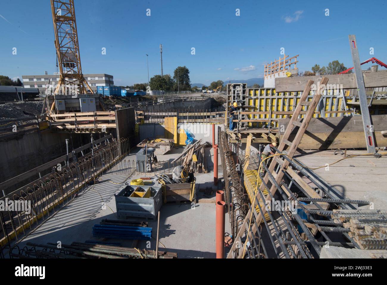 Doka formwork on the construction side Stock Photo - Alamy