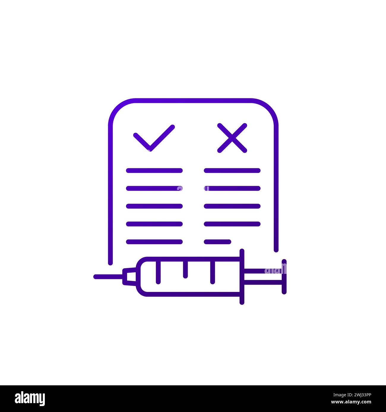 Pros and cons of vaccine shot line icon Stock Vector Image & Art - Alamy
