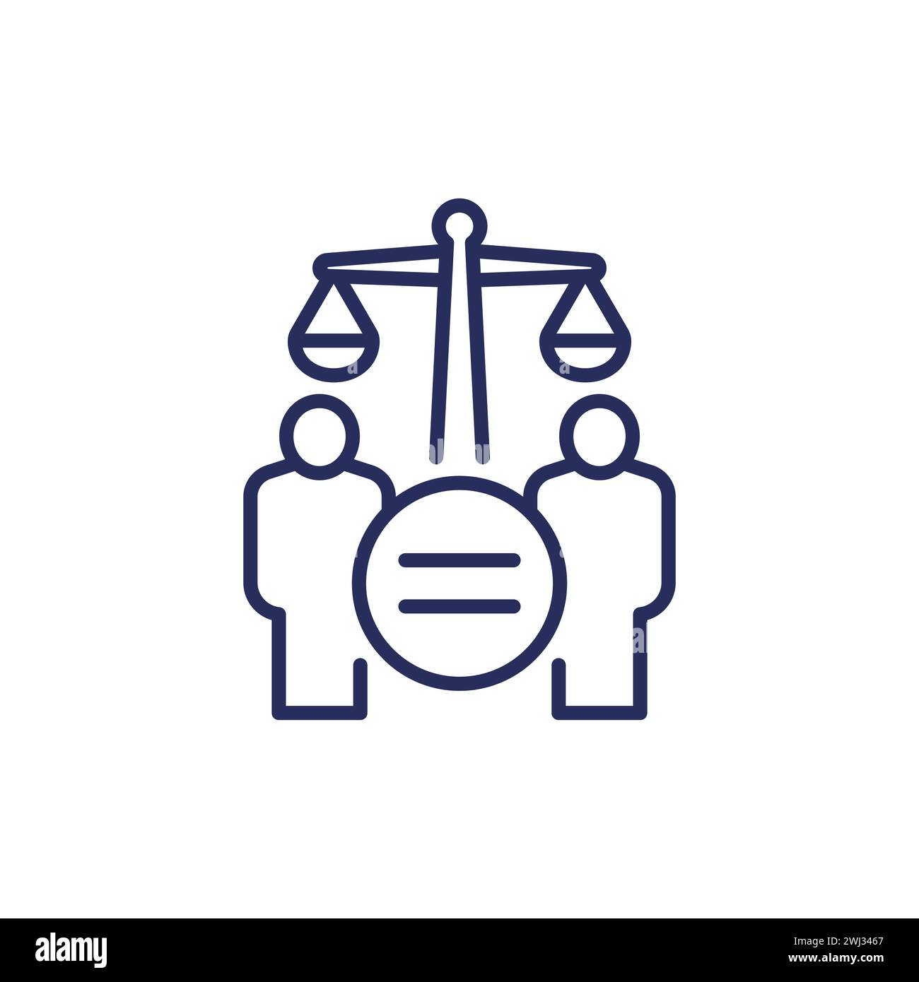 Civil rights line icon Cut Out Stock Images & Pictures - Alamy