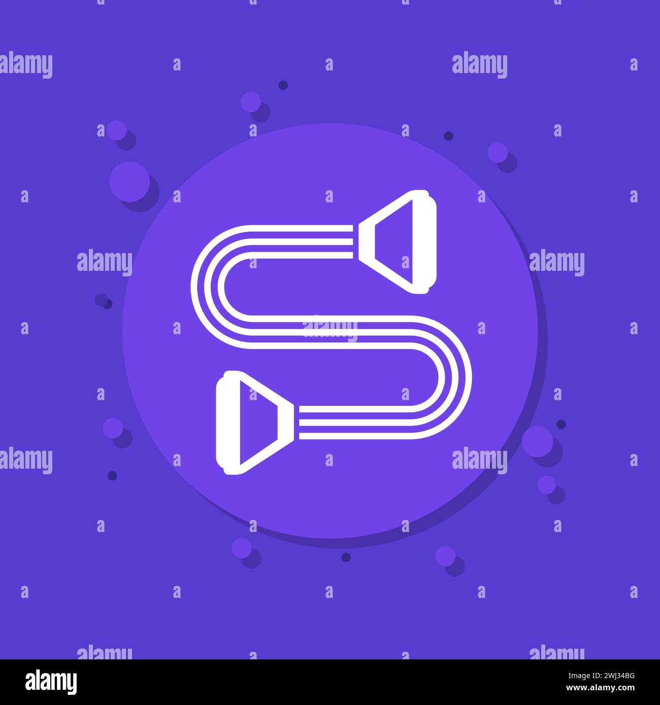 exercise band, resistance expander icon, vector Stock Vector Image ...