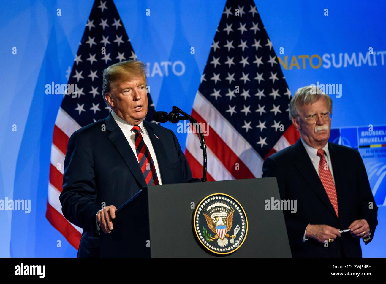 BRUSSELS, BELGIUM. 12th July 2018. Donald Trump, President of United ...