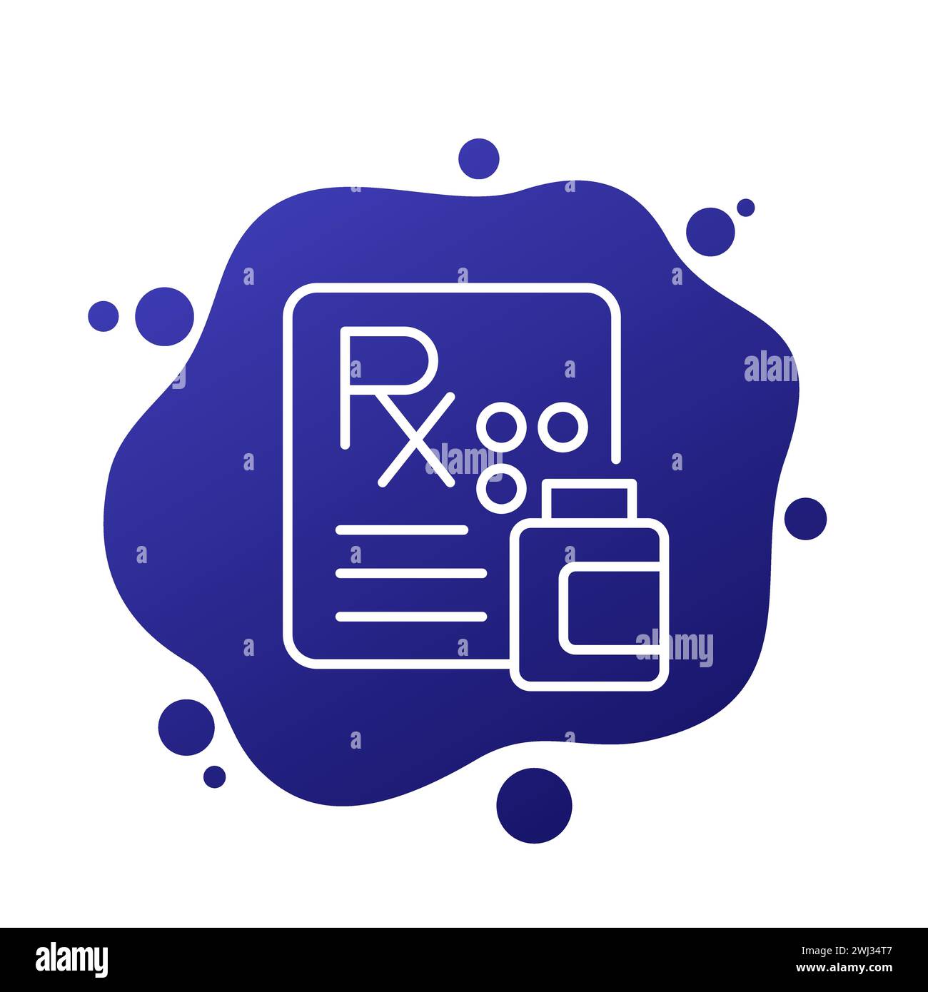 medical prescription, RX line vector icon Stock Vector Image & Art - Alamy