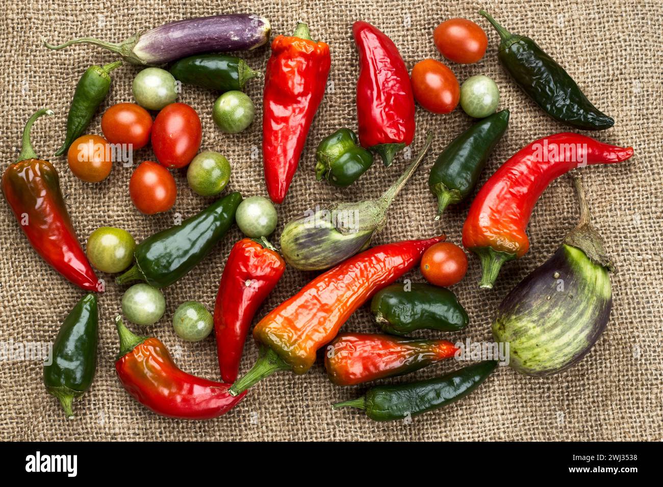 Variety vegetables pepper tomatoes hi-res stock photography and images ...