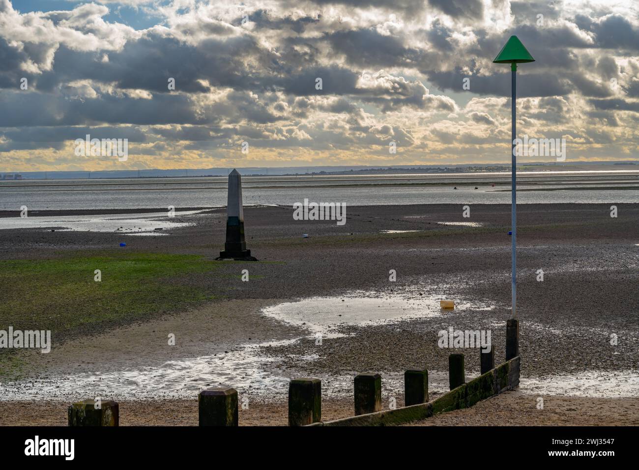 The Crowstone at Chalkwell Beach at Southend-on-sea that marks limits ...