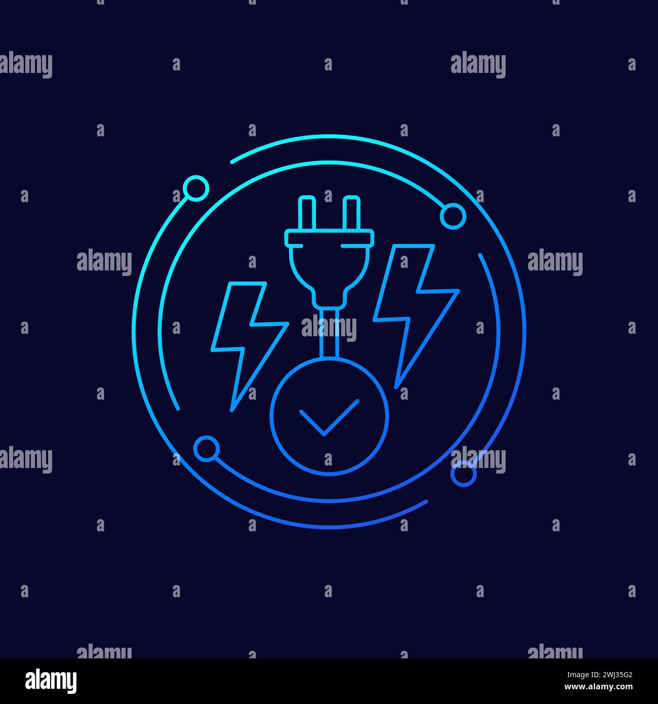 High voltage linear icon Stock Vector Images - Alamy