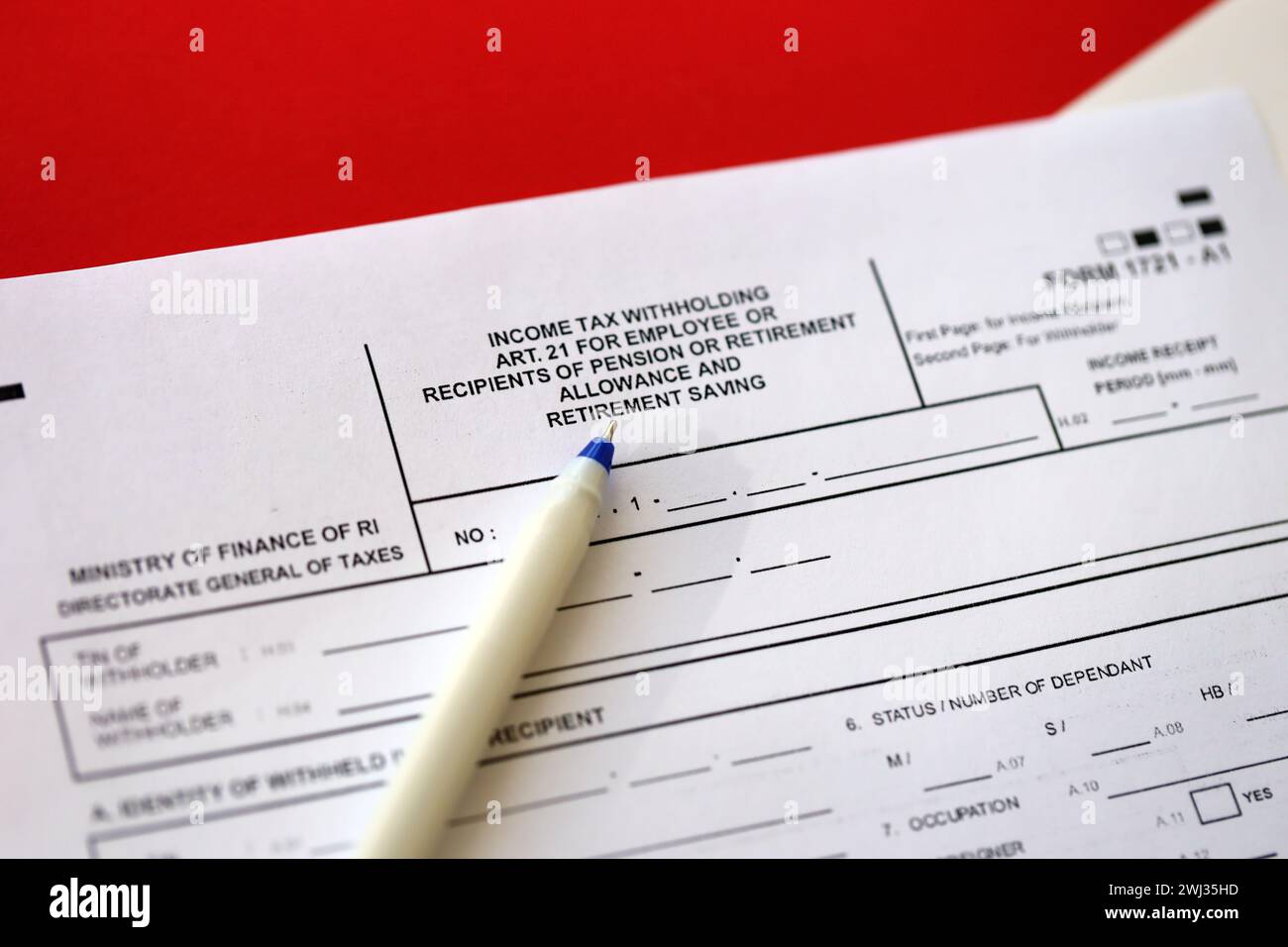 Indonesian tax form 1721 a1 Income Tax withholding art 21 for employee ...