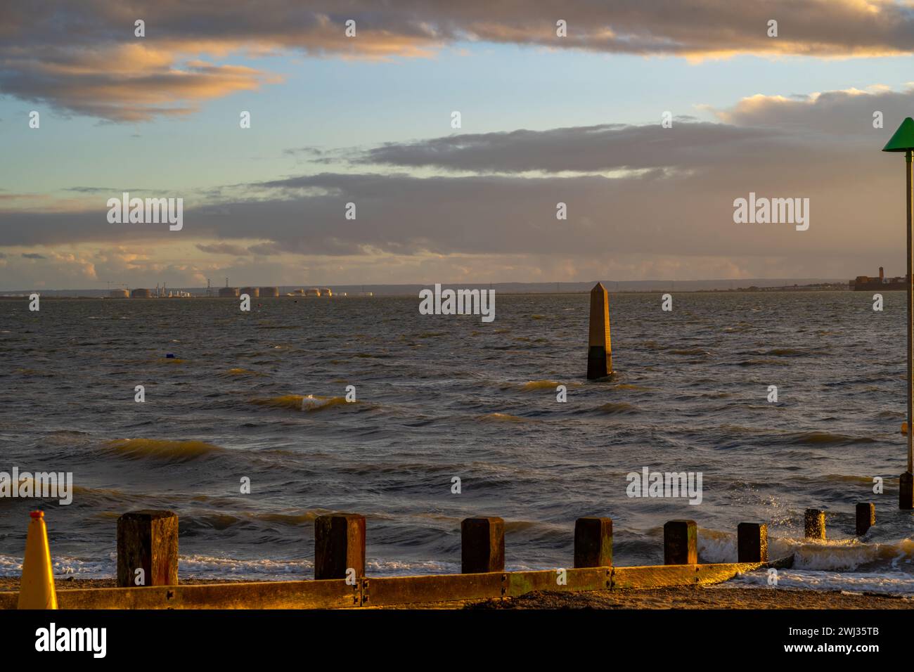 The Crowstone at Chalkwell Beach at Southend-on-sea that marks limits ...