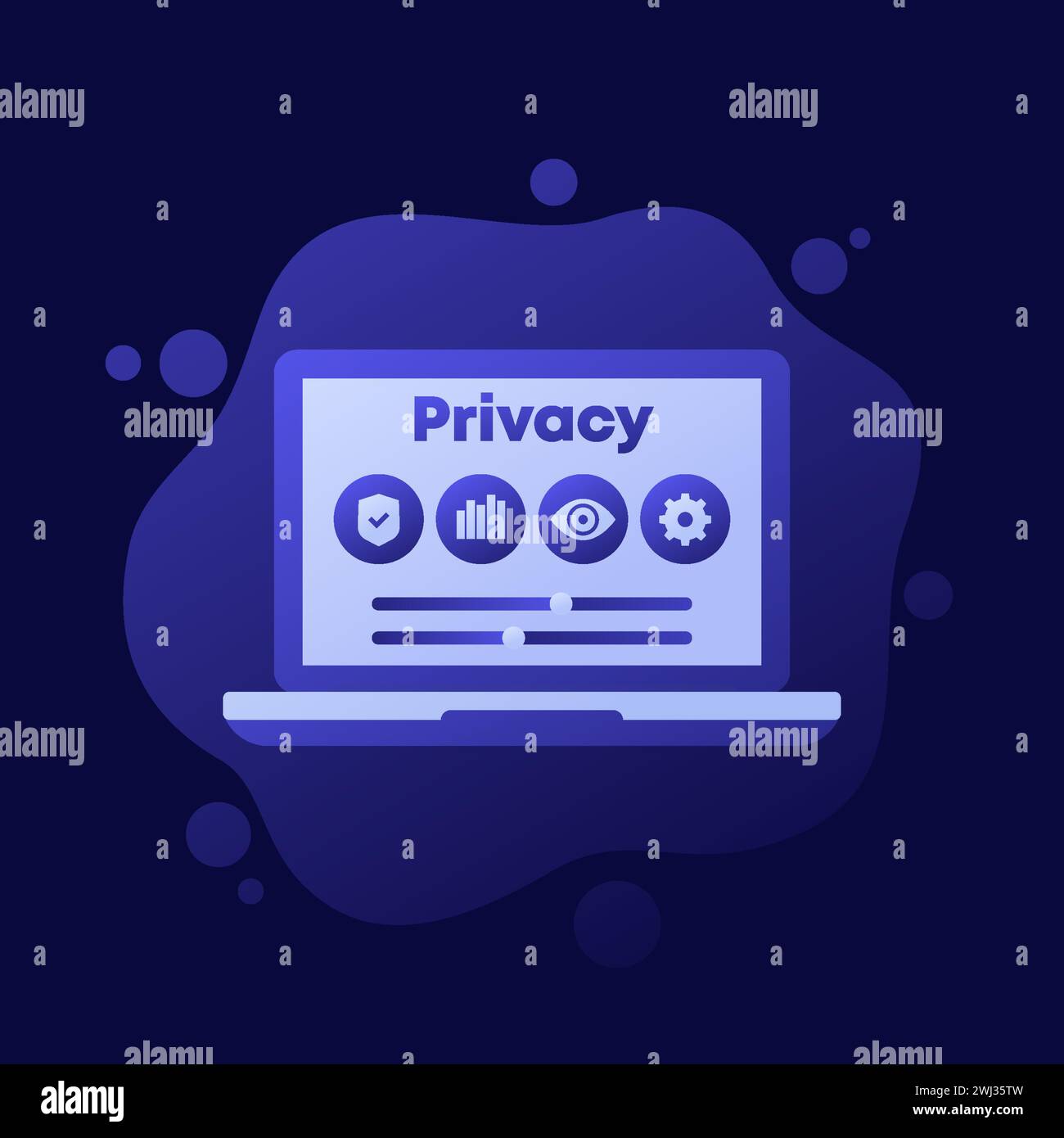 Online privacy settings Stock Vector Images - Alamy