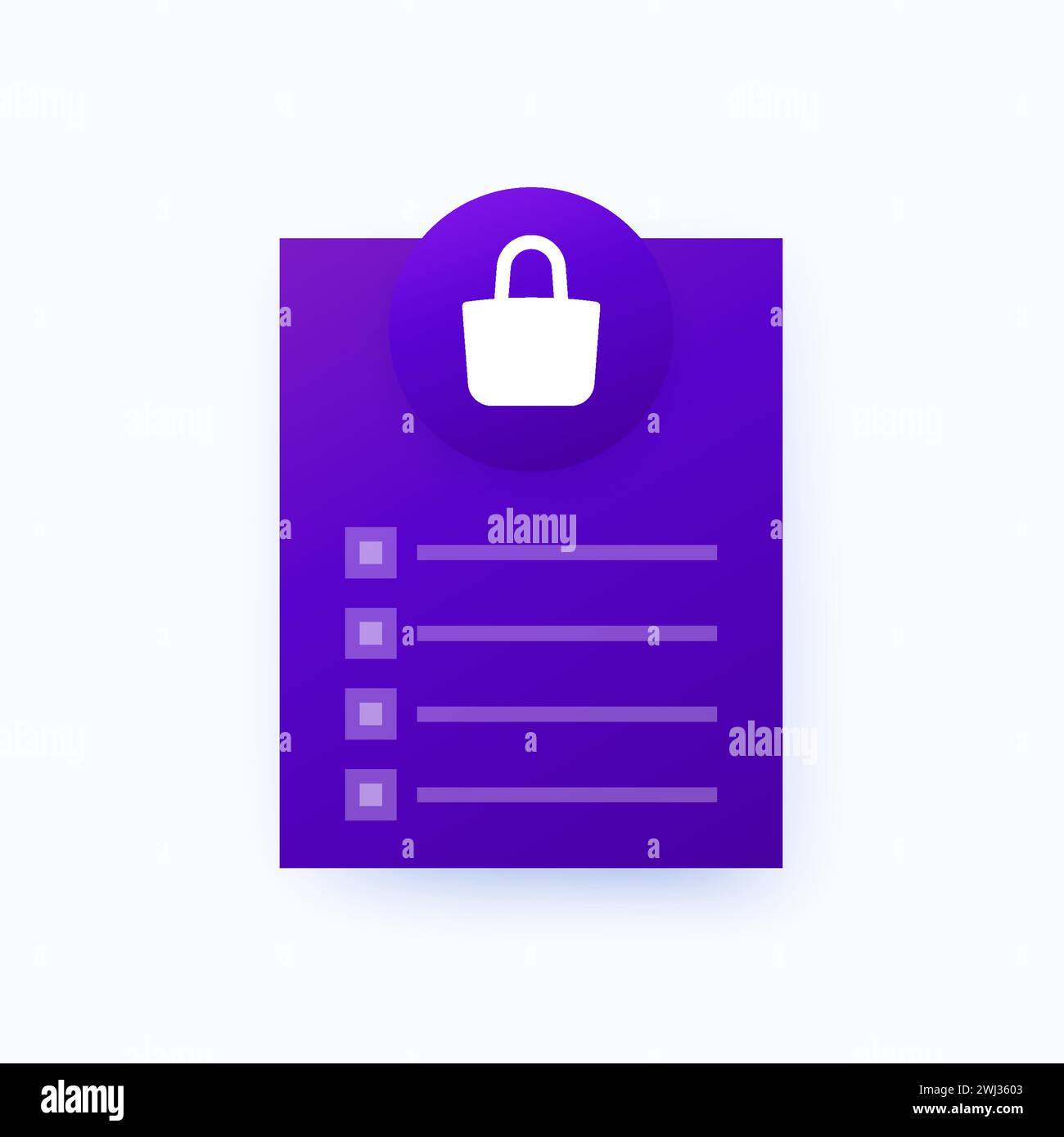 shopping list form, modern vector design Stock Vector Image & Art - Alamy
