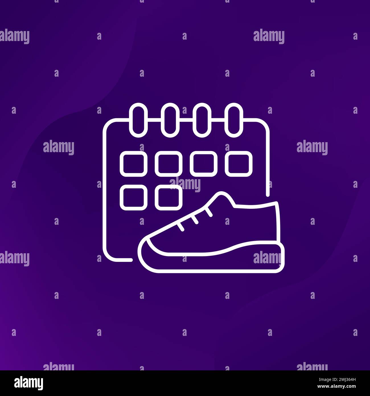 training schedule or running calendar line icon Stock Vector Image ...