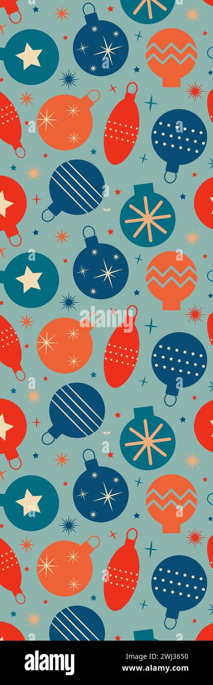Blue Red Retro Tree Toys Christmas Bookmark printable Stock Photo - Alamy