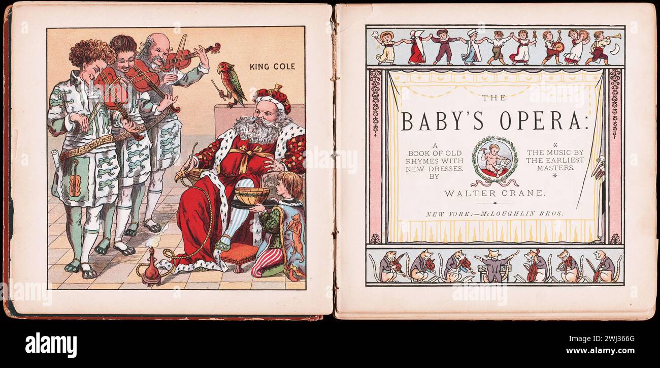 "King Cole and Title page" Plates from The babys opera: a book of old ...