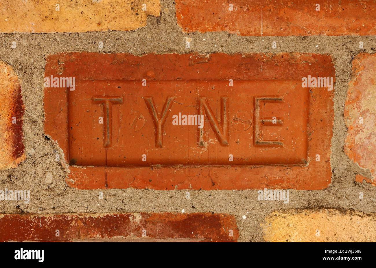 TYNE - OLD BRICK WITH NAME Stock Photo - Alamy