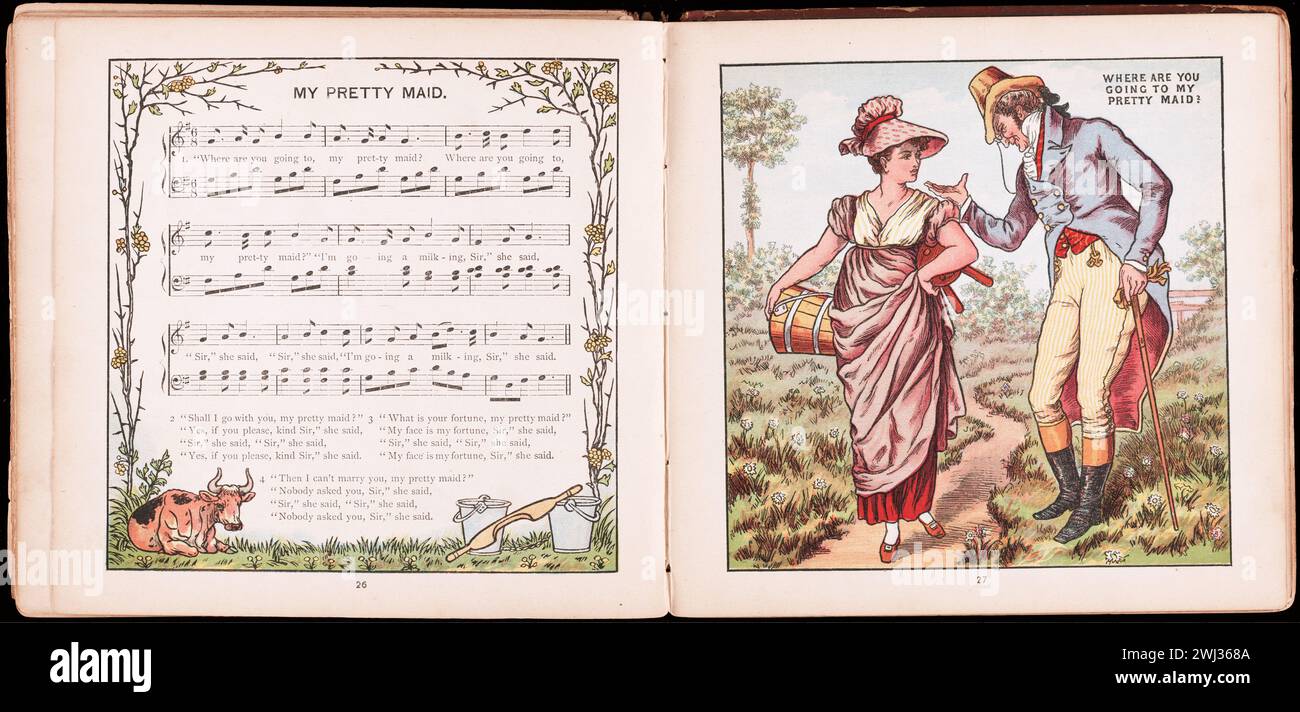 "My Pretty Maid" Plate and Musical partition from The babys opera: a ...