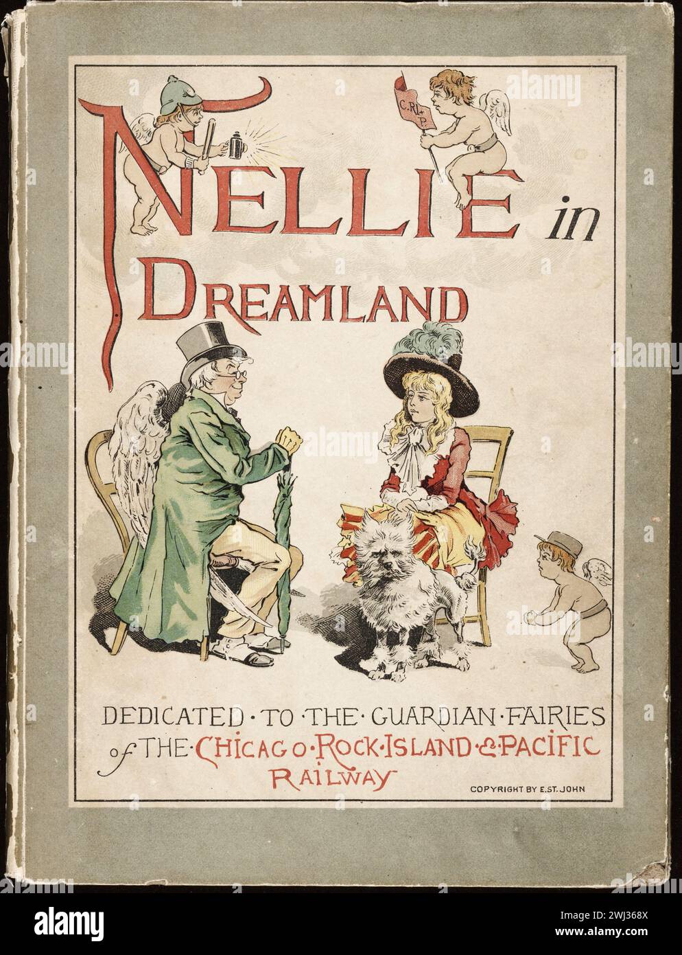 Vintage Book Cover for Nellie in dreamland, with the compliments of E ...