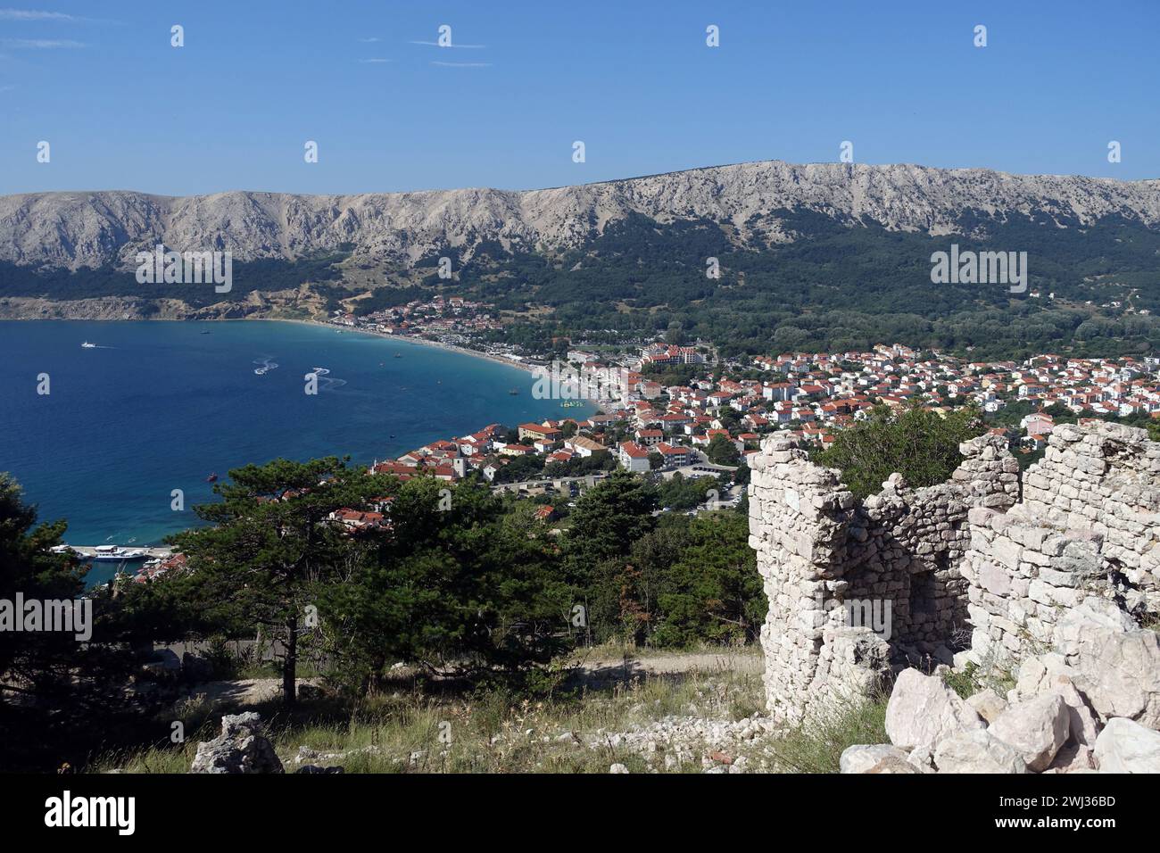 Baska on Krk, Croatia Stock Photo - Alamy