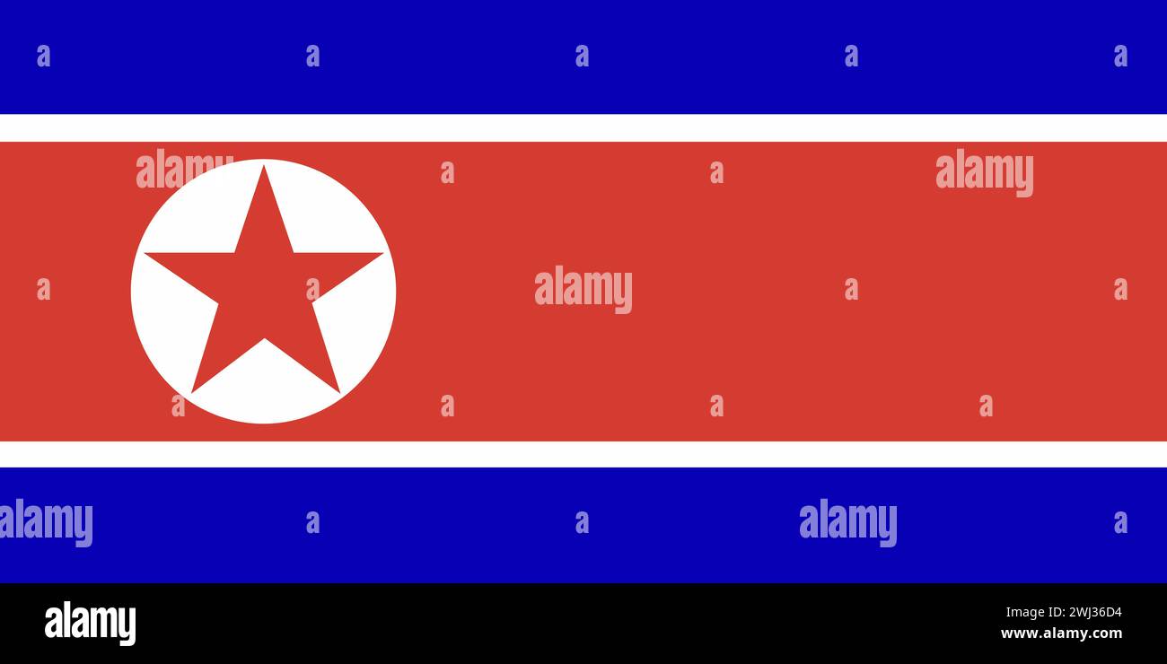 Flag of North Korea. North Korea state symbol. flag of Democratic ...
