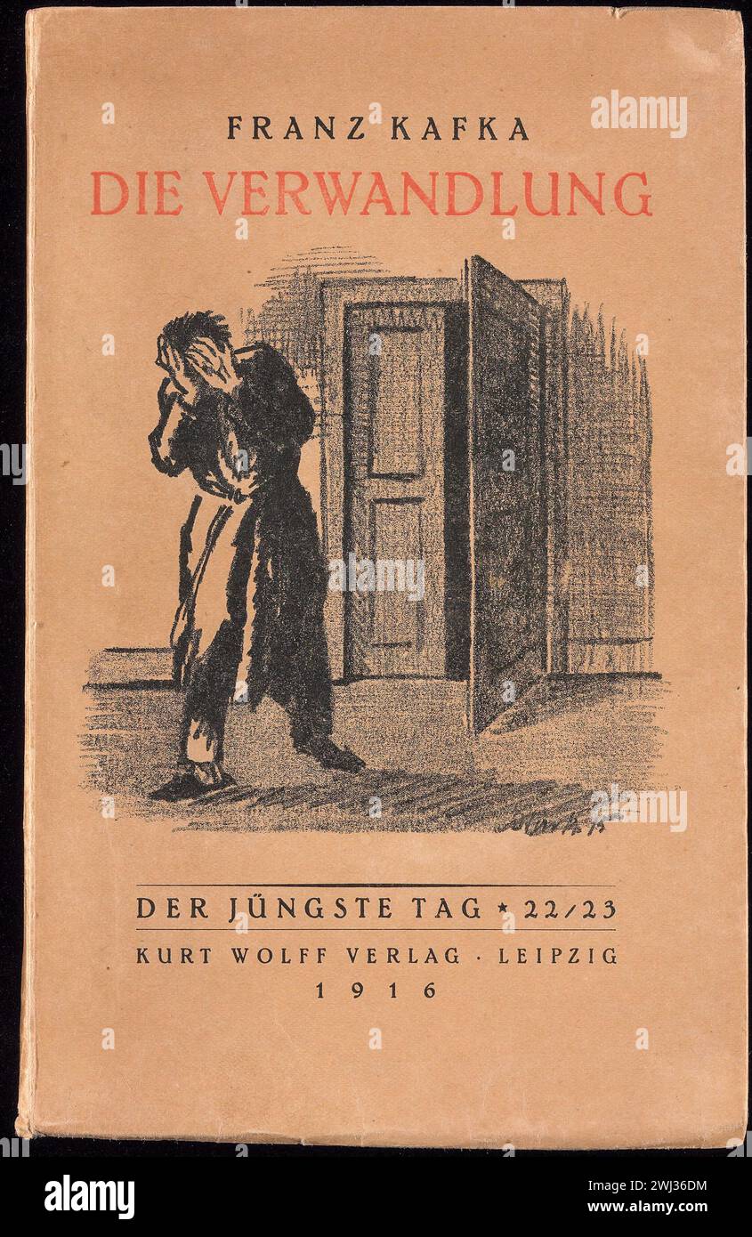 Vintage Book Cover for Die Verwandlung /by Franz Kafka. 1916 Stock ...