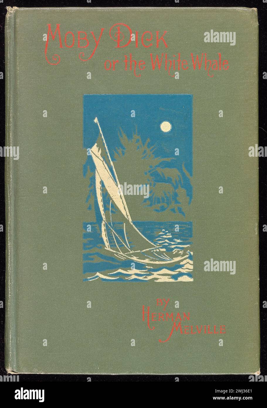 Vintage Book Cover for Moby Dick, or, The white whale / by Herman ...