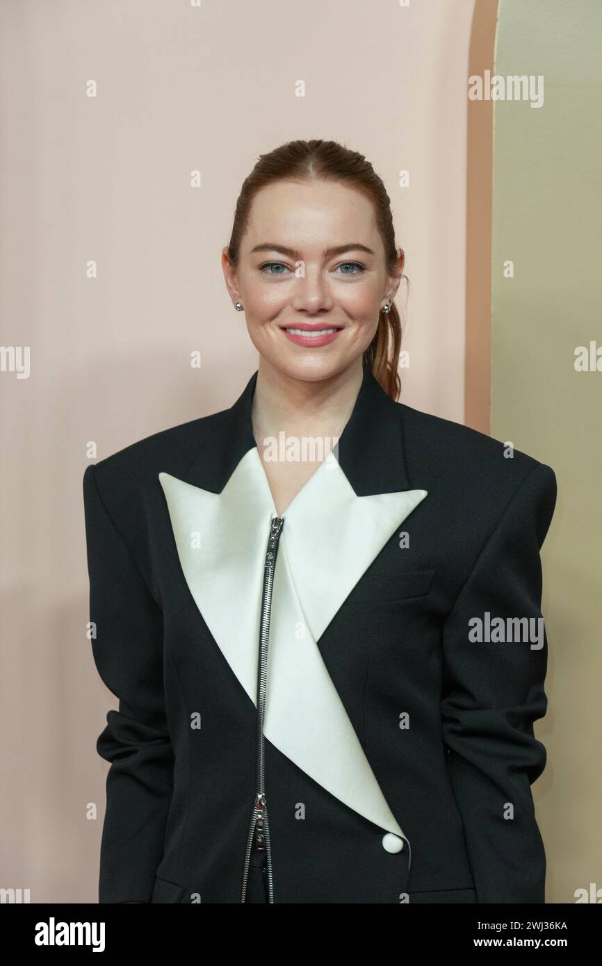 Emma Stone arrives at the 96th Academy Awards Oscar nominees luncheon ...