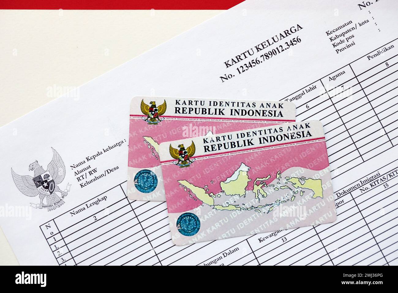 Indonesia child identity card Kartu Identitas Anak or KIA card. ID ...