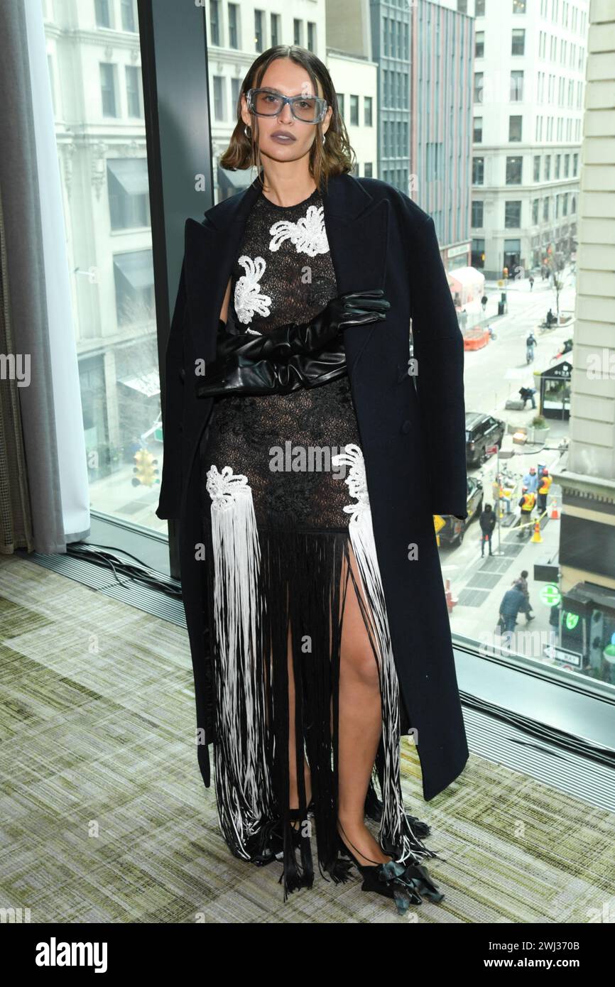 New York, USA. 12th Feb, 2024. Irina Kro Eicke attending the Aknvas ...