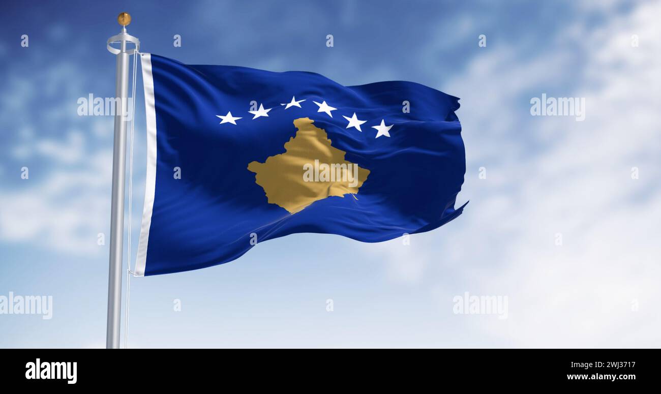 Kosovan national flag hi-res stock photography and images - Alamy