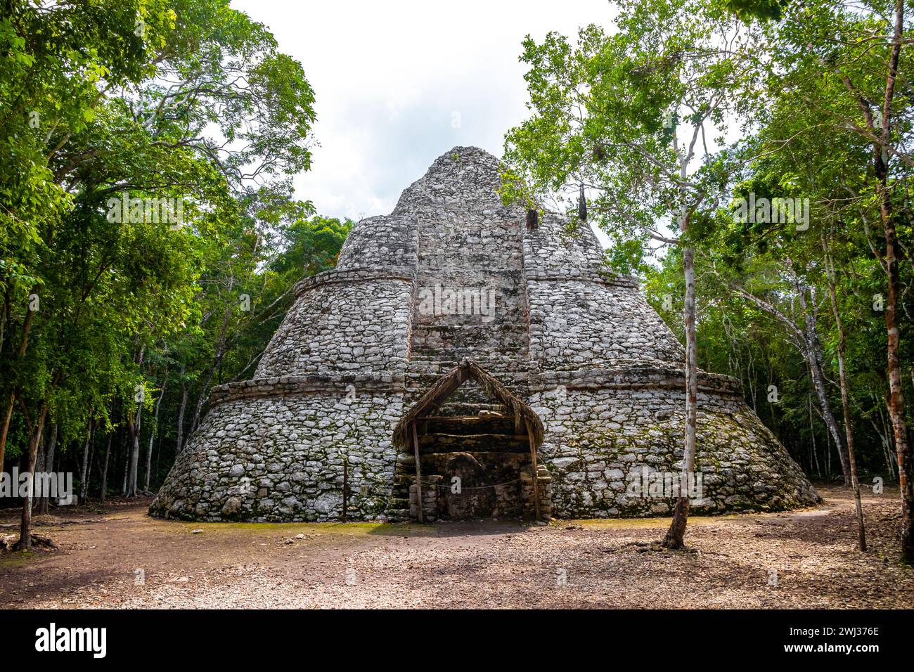 Xaibe at Coba Maya Ruins the ancient buildings and pyramids in the ...