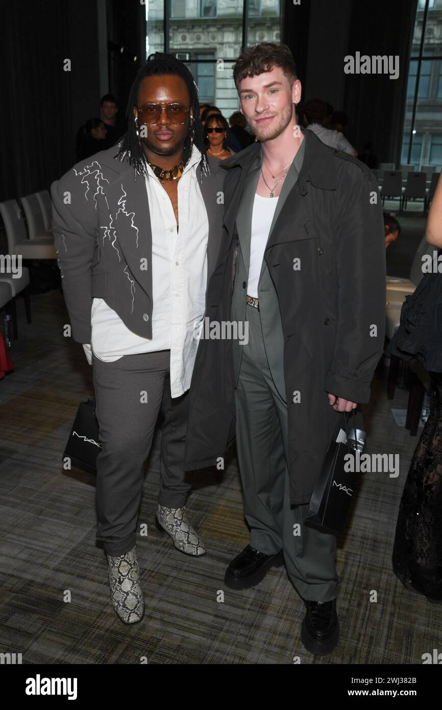 New York, USA. 12th Feb, 2024. Luke Meagher attending the Aknvas FW24 ...