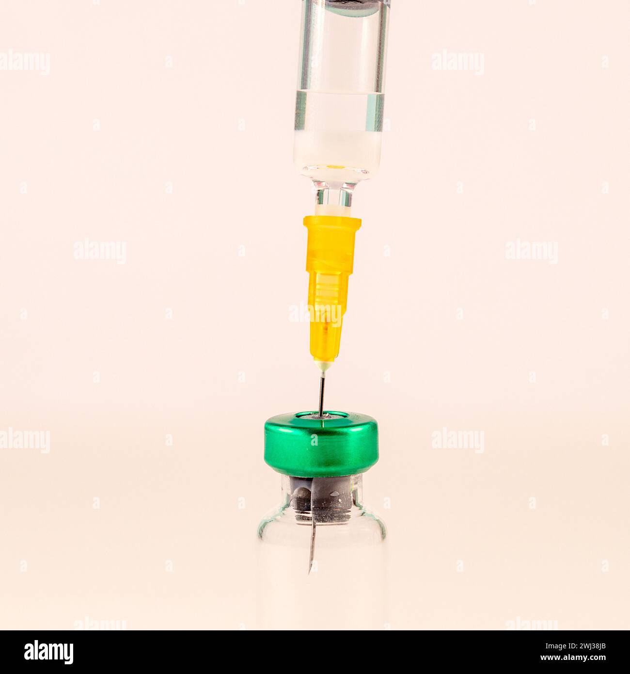 Pharmaceutical research. Syringe and vaccine. Research, Medicine ...