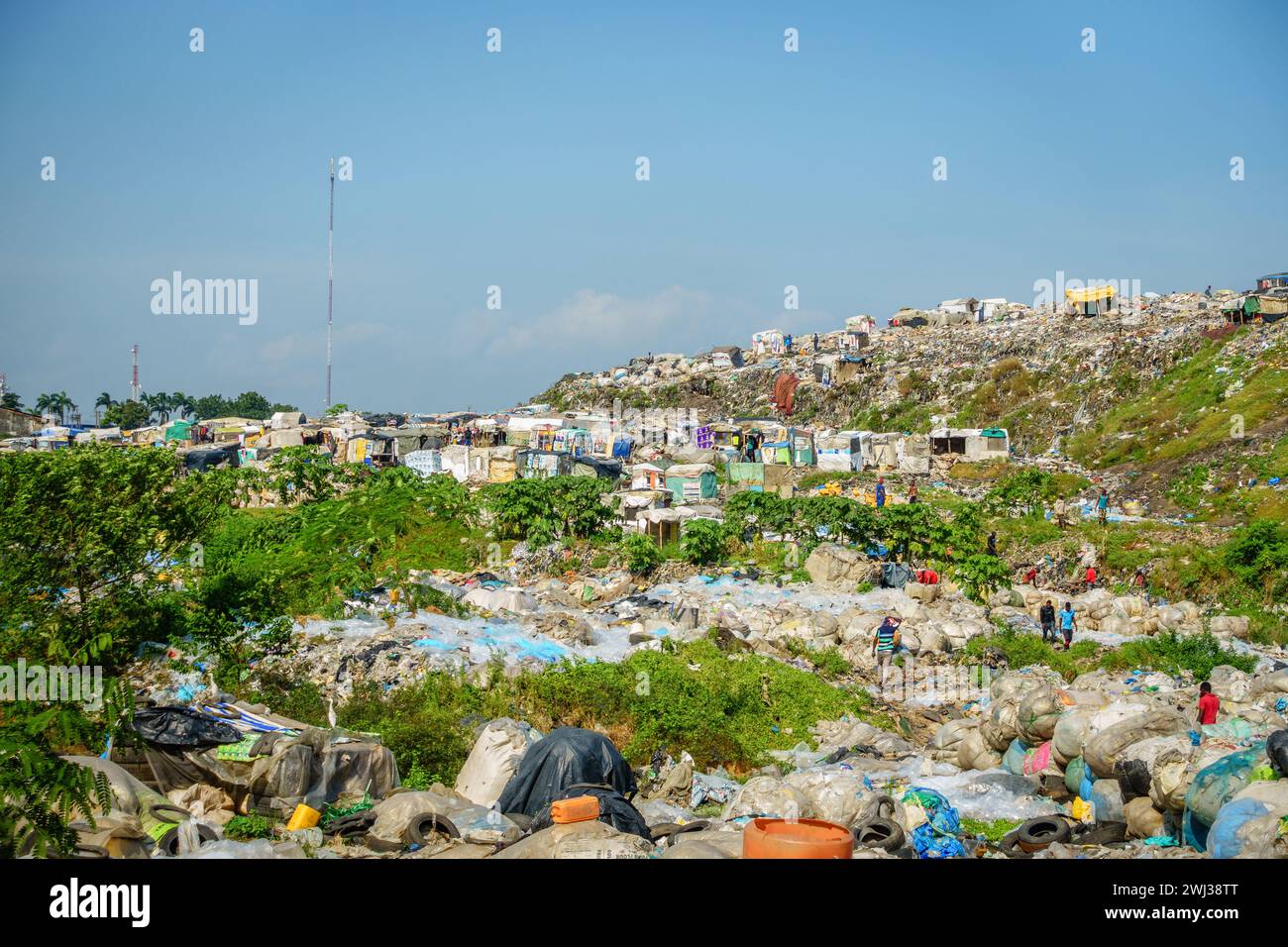 Lagos, Nigeria, November 22, 2019: People are living and picking ...