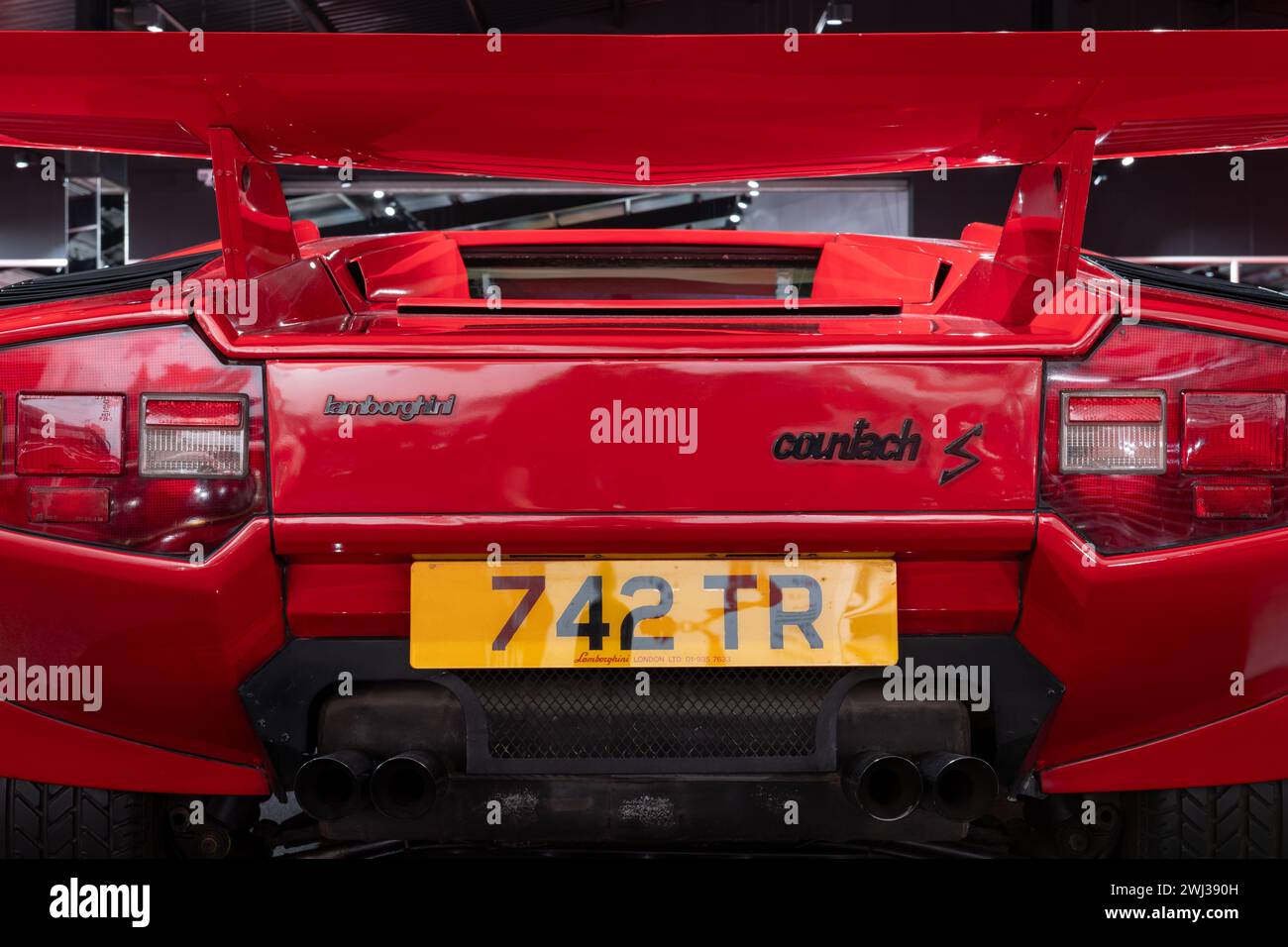 Sparkford.Somerset.United Kingdom.January 7th 2024.A 1981 Lamborghini ...