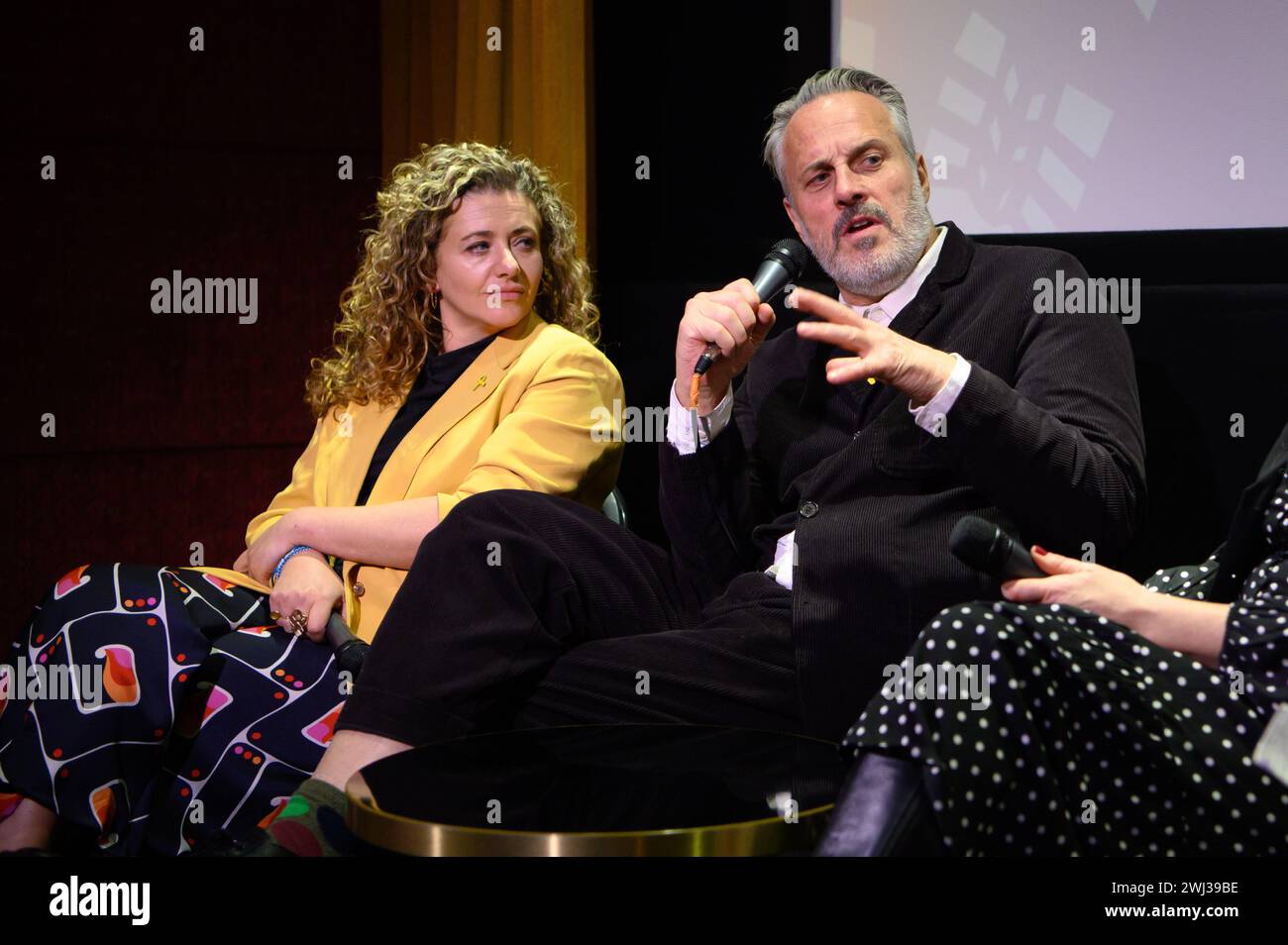 EDITORIAL USE ONLY Louisa Clein, Mark Frost participant in a Q&A ...