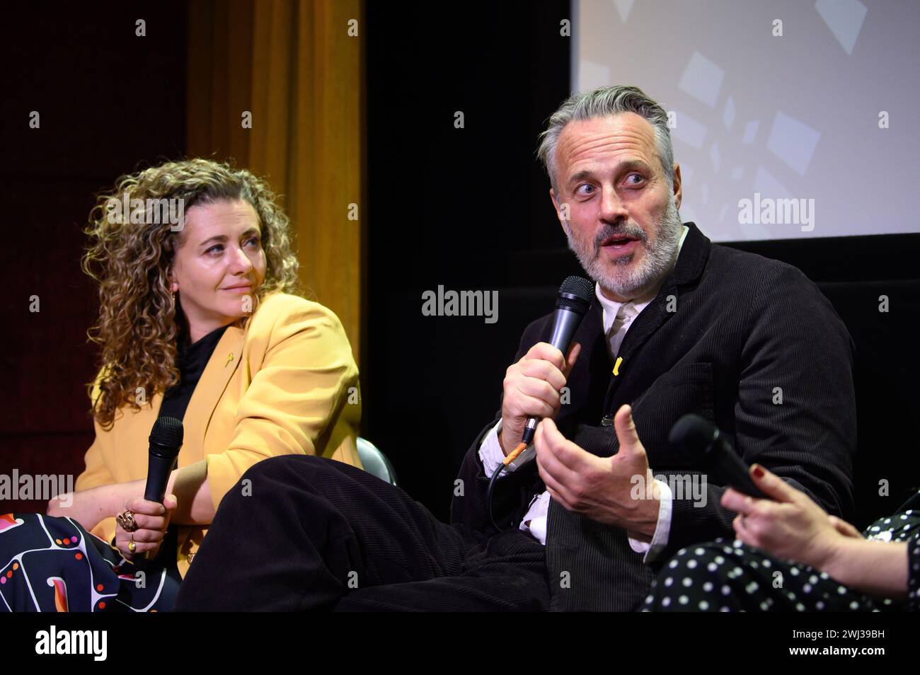 EDITORIAL USE ONLY Louisa Clein, Mark Frost participant in a Q&A ...